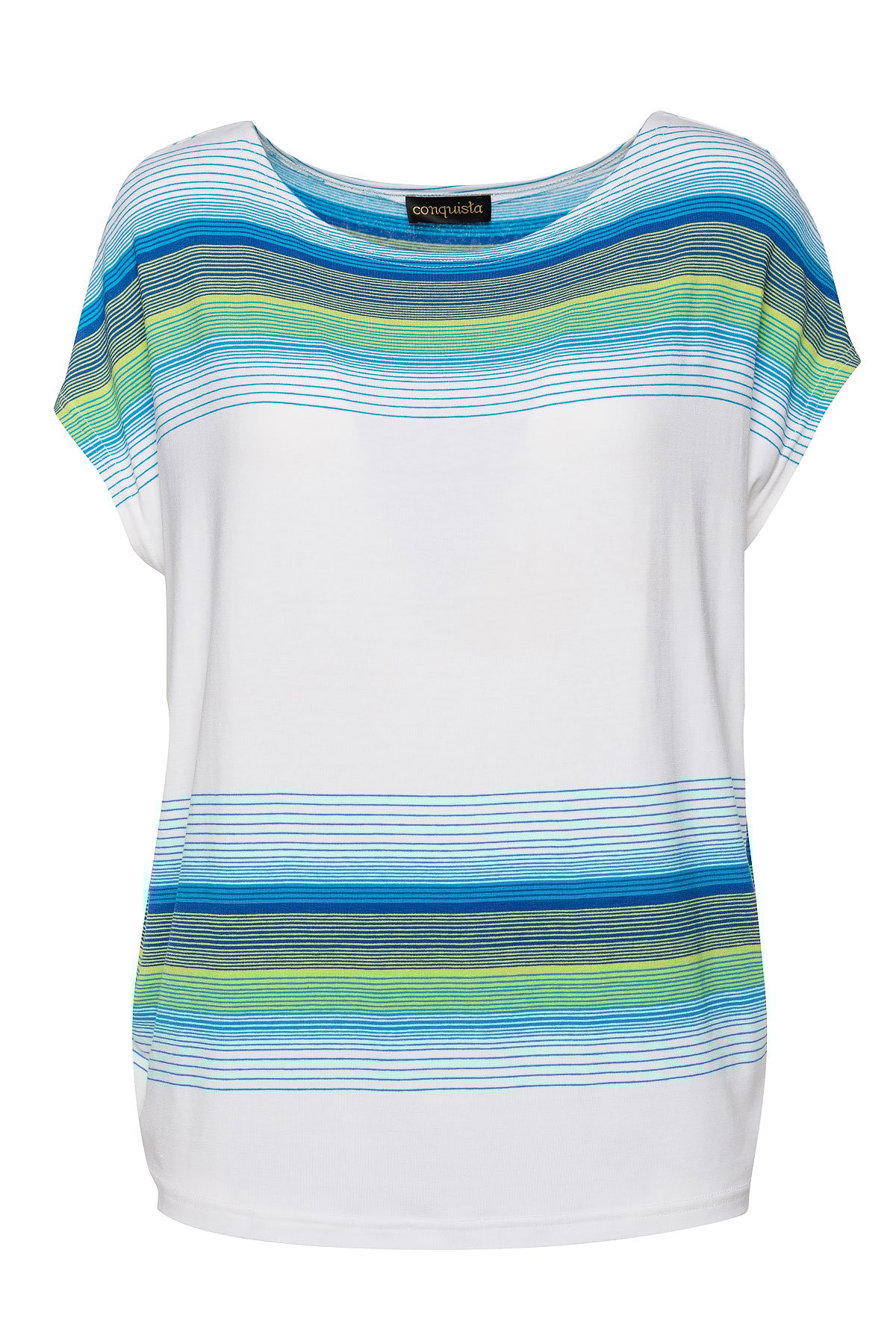 Witte mouwloze top met gestreepte print