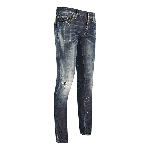 Dsquared2 Slim Jean Paint Splash Canadian Leaf-jeans