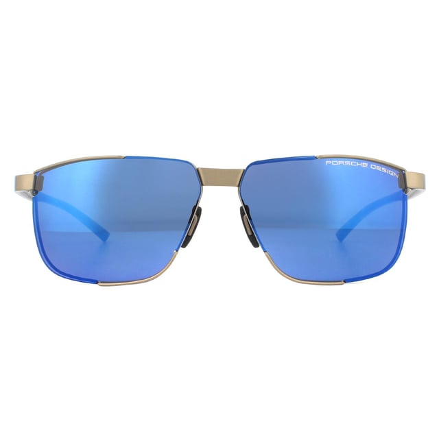 Porsche Design Zonnebril P8680 D Gold en Gray Blue Silver Mirror 64 mm