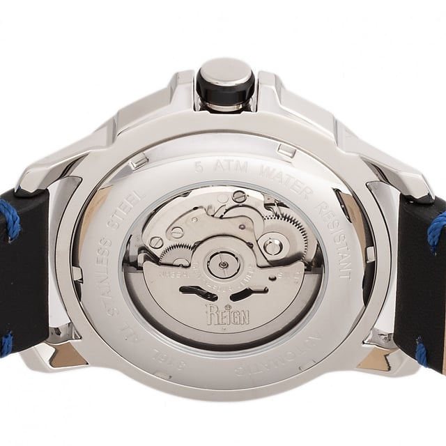 Reign Monarch automatisch koepelvormig horloge met leren band