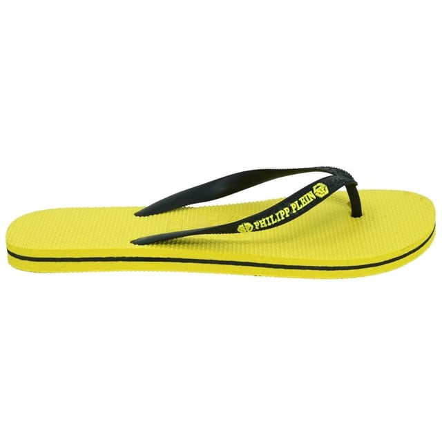 Philipp Plein merklogo gele slippers