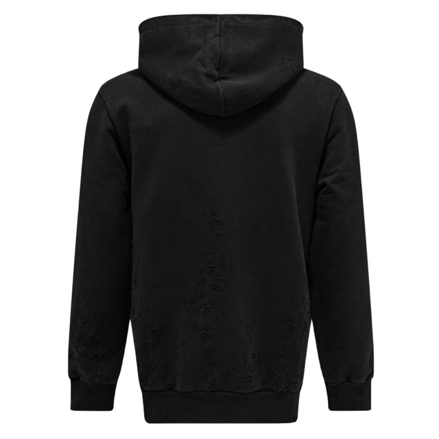 Palm Angels beschadigde logo zwarte hoodie