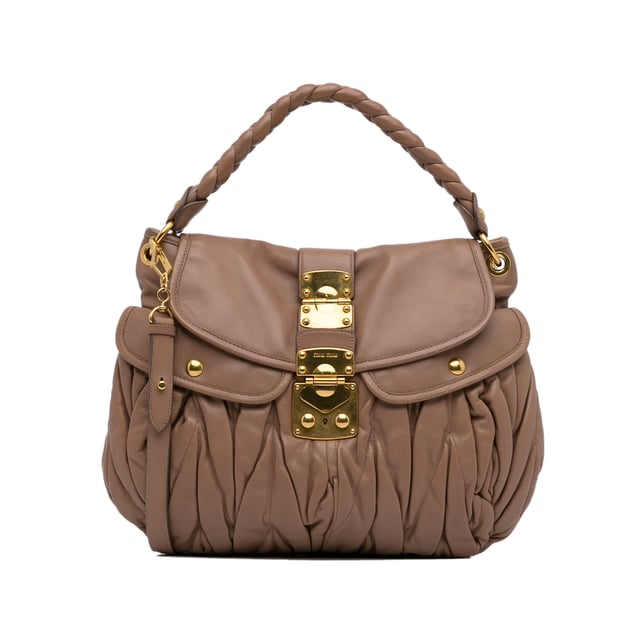 Vintage Miu Miu Matelasse Coffer Brown