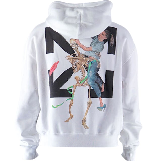 Off-White Pascal Skeleton White Oversized Hoodie
