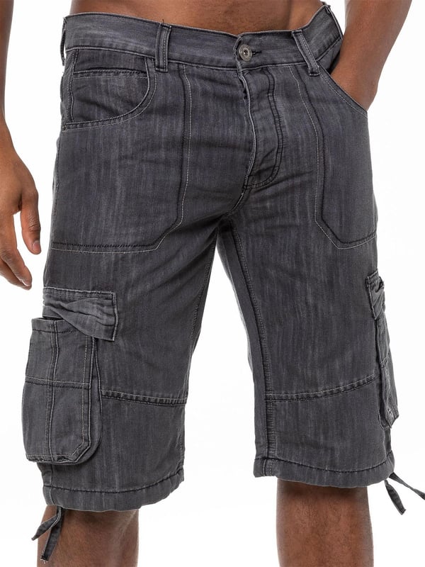 Enzo Cargo Combat Denim-shorts voor heren