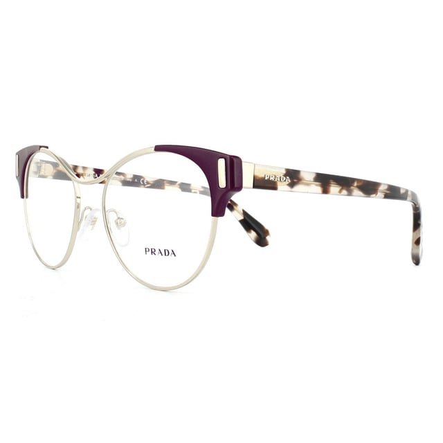 Prada bril PR61TV VAX1O1 Pale Gold Amaranth 52mm Dames