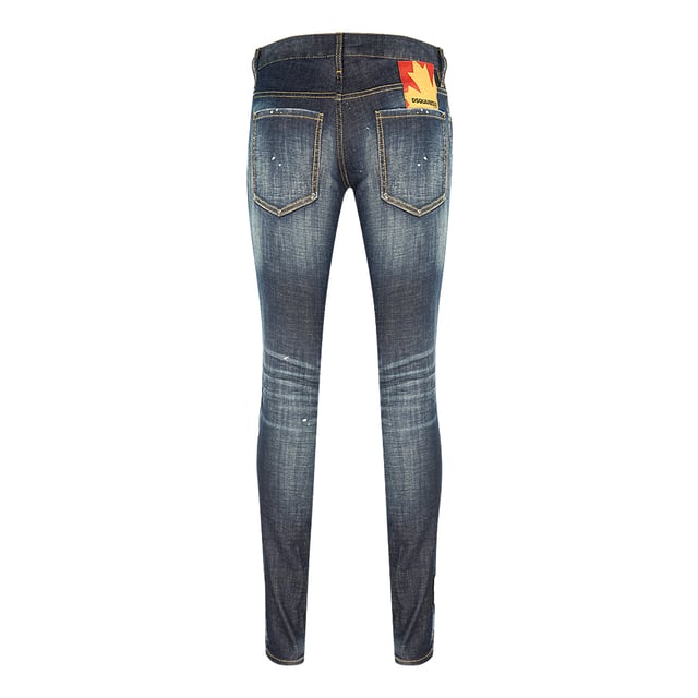 Dsquared2 Slim Jean Paint Splash Canadian Leaf-jeans