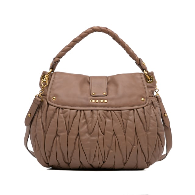 Vintage Miu Miu Matelasse Coffer Brown