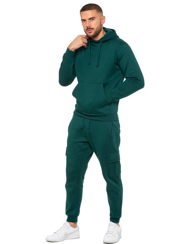 Enzo | Heren Pullover Hoodie Trainingspak Set - Groen